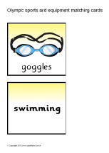 Olympic sports and equipment matching cards (SB7787) - SparkleBox