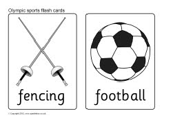 Olympic sports flash cards (SB7789) - SparkleBox