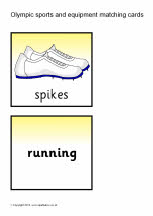 Olympic sports and equipment matching cards (SB7787) - SparkleBox