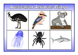 Australian animals bingo (SB7814) - SparkleBox