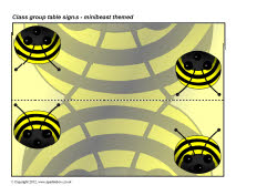 Editable minibeast class group table signs (SB7844) - SparkleBox