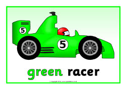 Racing car colour posters (SB7873) - SparkleBox