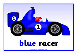 Racing car colour posters (SB7873) - SparkleBox