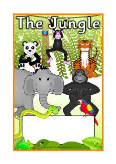 The Jungle editable topic book covers (SB7851) - SparkleBox