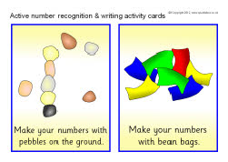 Active number recognition and writing activity cards (SB7893) - SparkleBox