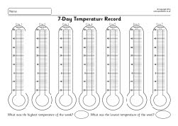 Daily temperature record thermometer sheets (SB7894) - SparkleBox