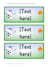 Olympic sports-themed editable classroom label templates (SB7902 ...