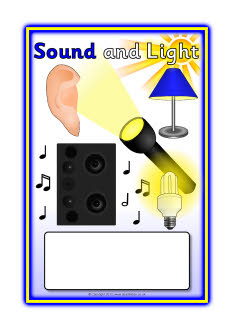 Sound and Light editable topic book covers (SB7904) - SparkleBox