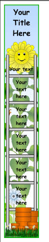 Editable garden ladder reward chart (SB7917) - SparkleBox
