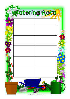 Editable plant watering rota sheets (SB7923) - SparkleBox