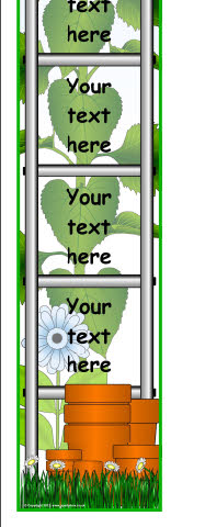 Editable garden ladder reward chart (SB7917) - SparkleBox