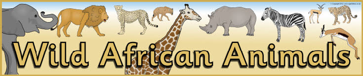 Wild (African) Animals display banners (SB7922) - SparkleBox