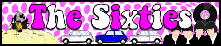 The Sixties/1960s/60s display banners (SB7949) - SparkleBox