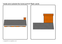 Inside and outside the home picture flash cards (SB8003) - SparkleBox