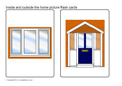 Inside and outside the home picture flash cards (SB8003) - SparkleBox