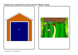 Inside and outside the home picture flash cards (SB8003) - SparkleBox