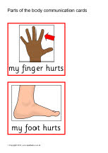 Parts of the body communication cards (SB8013) - SparkleBox