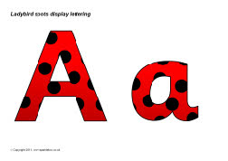 Ladybird spots display lettering (SB8035) - SparkleBox