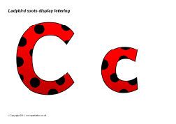 Ladybird spots display lettering (SB8035) - SparkleBox
