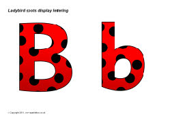 Ladybird spots display lettering (SB8035) - SparkleBox