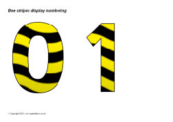 Bee stripes display numbering (SB8039) - SparkleBox