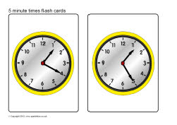 5 minute times picture flash cards (SB8072) - SparkleBox