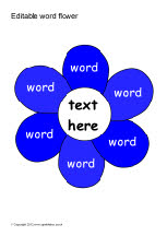 Editable word/vocabulary flowers (SB8073) - SparkleBox