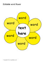 Editable word/vocabulary flowers (SB8073) - SparkleBox