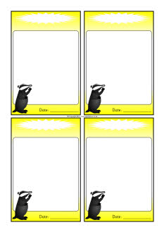 Badger-themed communication slips (SB8075) - SparkleBox