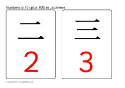 Numbers 0-10 in Japanese flash cards (SB8095) - SparkleBox