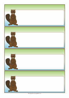 Beaver-themed editable communication slips (SB8098) - SparkleBox