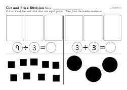 Dividing by 3 cut and stick worksheets (SB8114) - SparkleBox