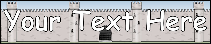 Castle-themed editable banners (SB8152) - SparkleBox