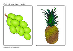 Fruit picture flash cards (SB8200) - SparkleBox