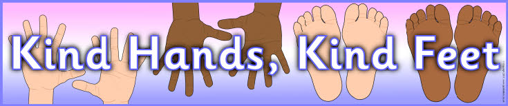 Kind Hands, Kind Feet display banner (SB8177) - SparkleBox