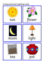 Compound word picture matching cards (SB8210) - SparkleBox