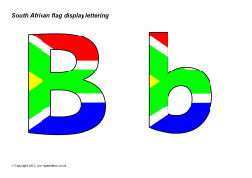 South Africa flag display lettering (SB8247) - SparkleBox