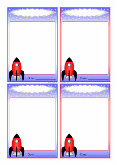 Rocket-themed editable communication slips (SB8253) - SparkleBox