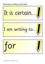 Persuasive writing word cards (SB8278) - SparkleBox