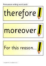 Persuasive writing word cards (SB8278) - SparkleBox