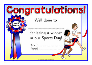 Sports Day winners certificates (SB8307) - SparkleBox