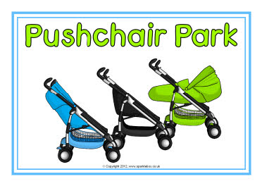 Nursery buggy/pushchair park signs (SB8344) - SparkleBox