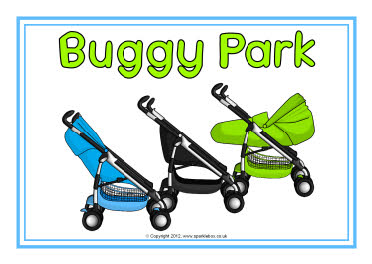 Nursery buggy/pushchair park signs (SB8344) - SparkleBox