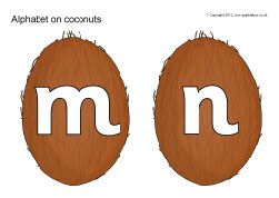 Alphabet on coconuts (SB8413) - SparkleBox
