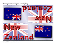 Country flags group table signs (SB8419) - SparkleBox