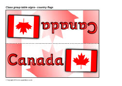 Country flags group table signs (SB8419) - SparkleBox