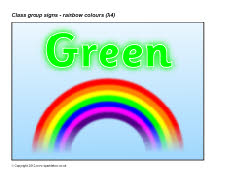 Rainbow colours class group signs - A4 (SB8507) - SparkleBox