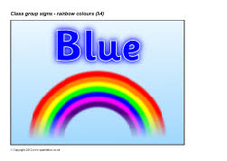 Rainbow colours class group signs - A4 (SB8507) - SparkleBox
