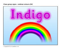 Rainbow colours class group signs - A4 (SB8507) - SparkleBox