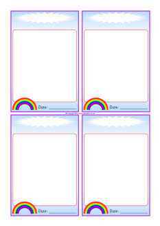 Rainbow-themed editable communication slips (SB8505) - SparkleBox